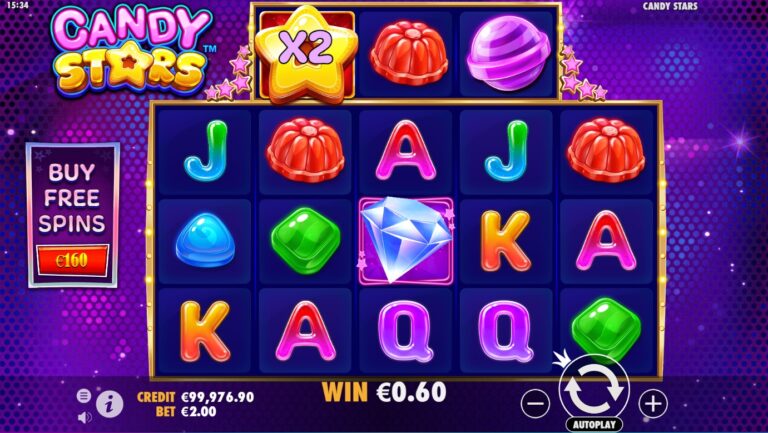 New, Candy Stars with increasing wild multiplier - Heaven4NetEnt