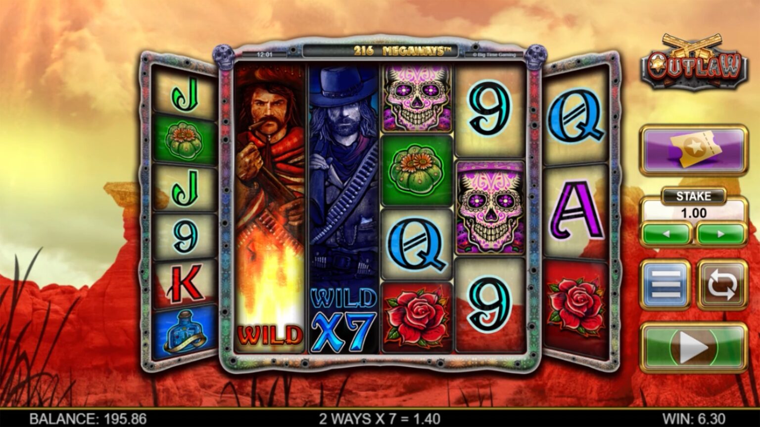 New from Big Time Gaming, Outlaw (Megaways) - Heaven4NetEnt